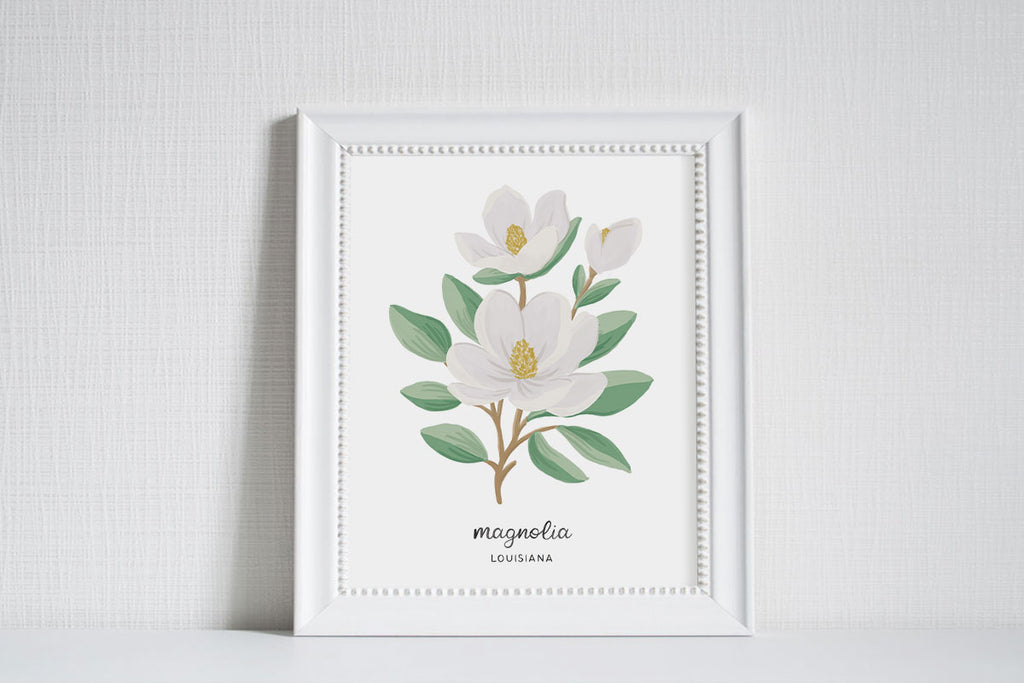 Louisiana Magnolia - State Flower Art Print – LoveLight Paper