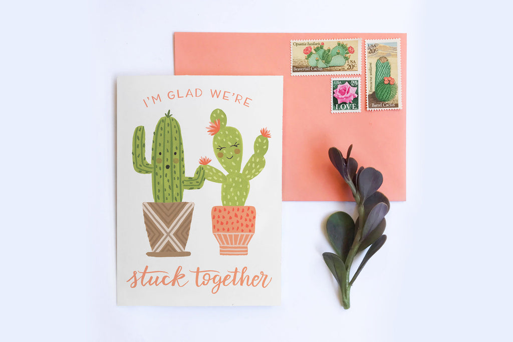 Stuck Together (Cactus) - Card – LoveLight Paper