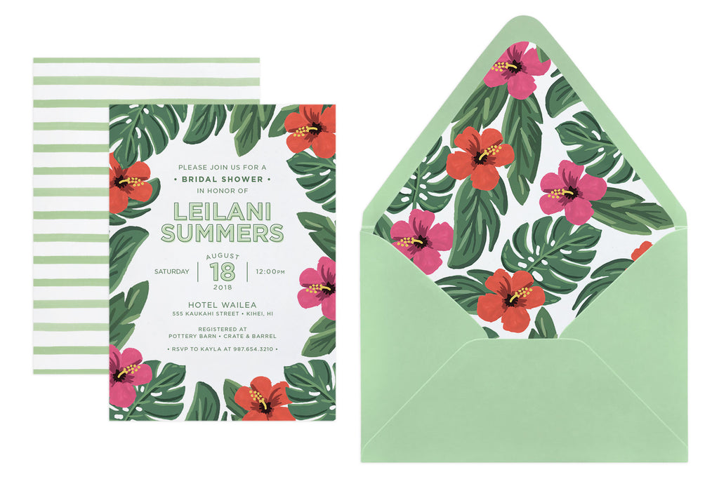 Tropical Invitation - Customize Your Text – LoveLight Paper